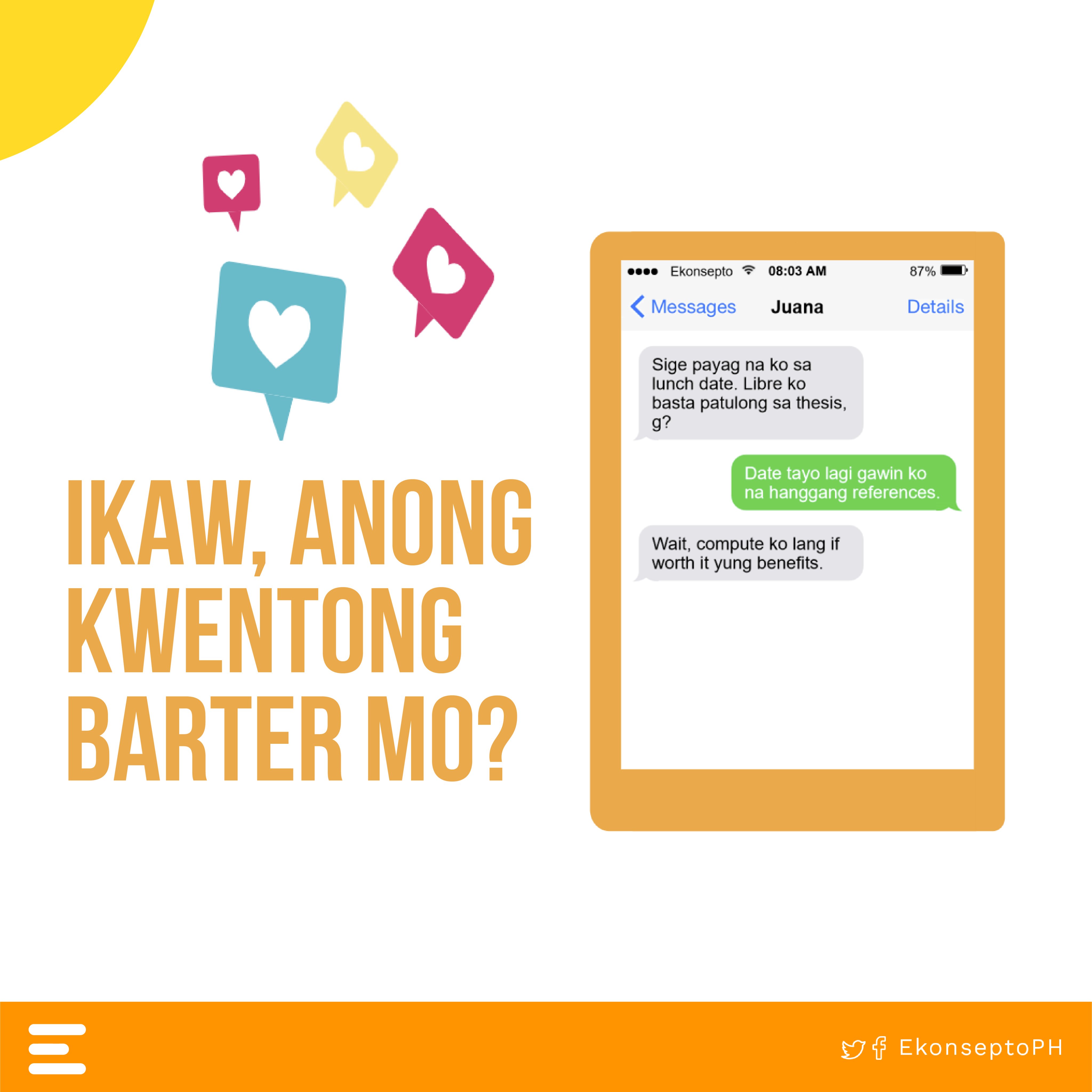 Ekonsepto on Twitter: "Ikaw, anong kwentong barter mo? Bukas ang aming inbox para sa mga ...