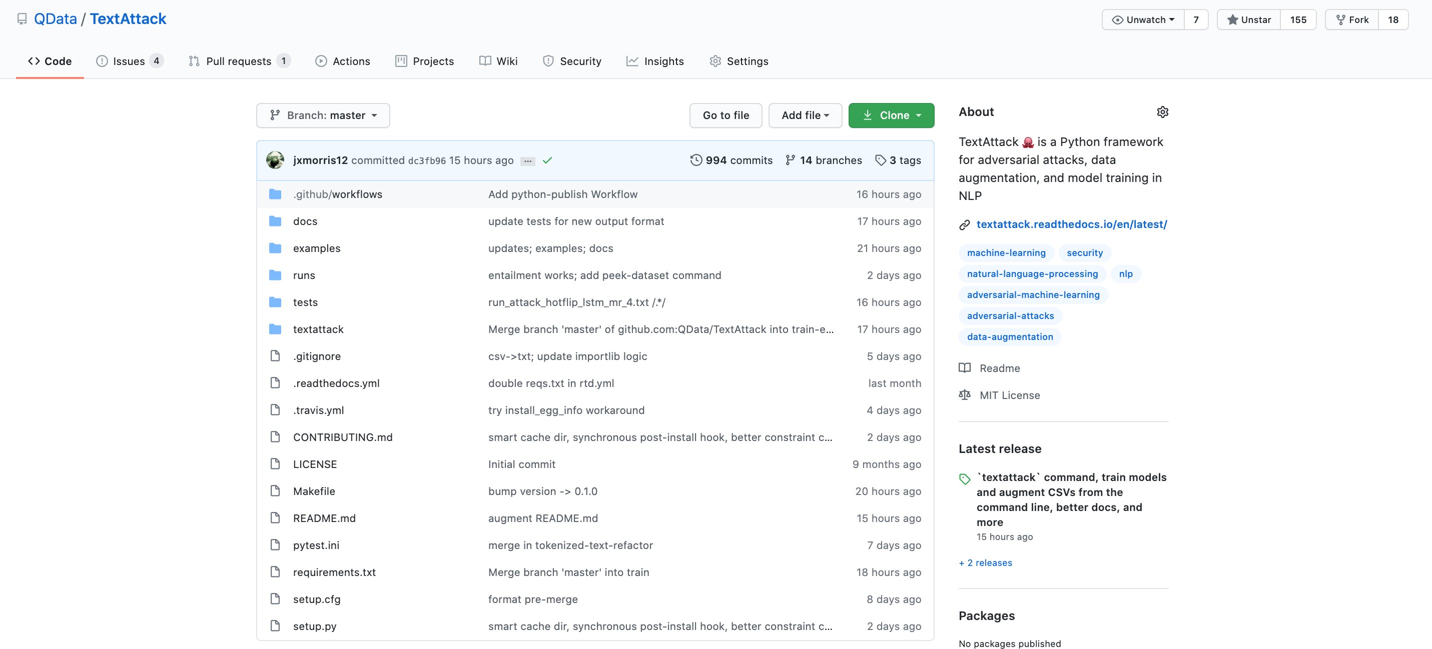jack morris on Twitter: "Introducing TextAttack: a Python framework for adversarial attacks ...