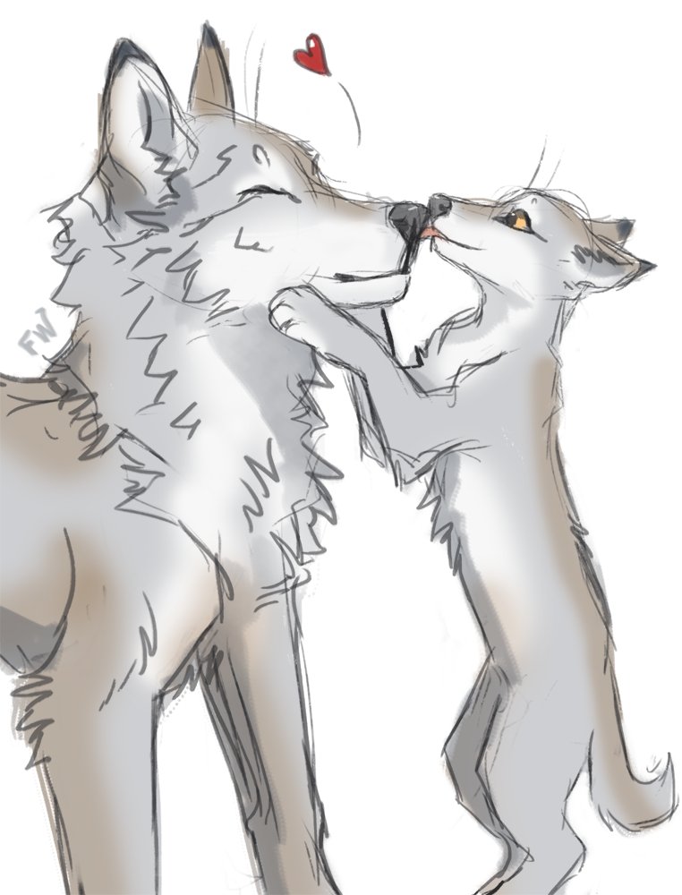 Chibi Wolf Couple