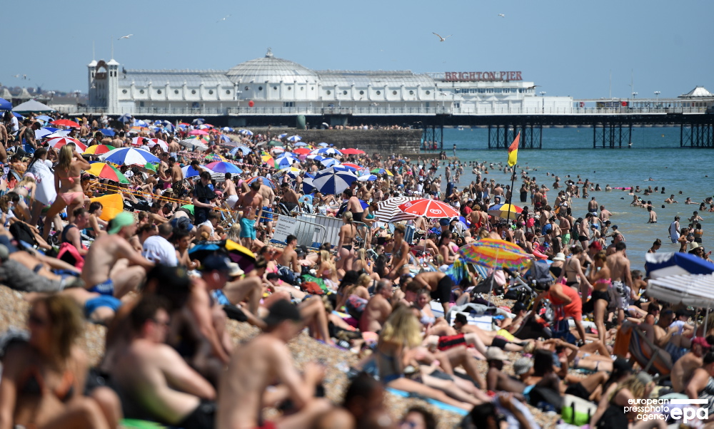European Beaches With People