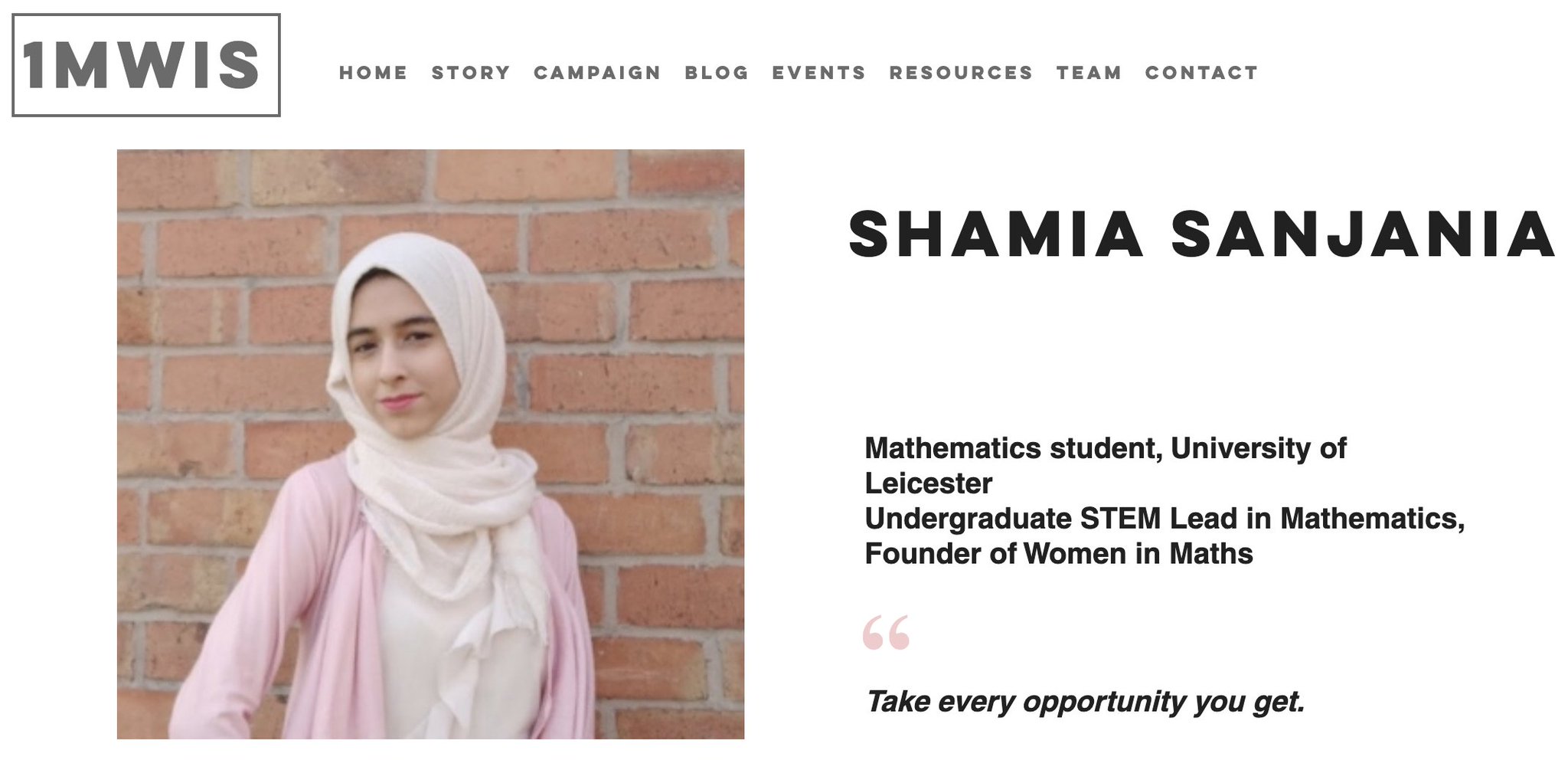 Million STEM on Twitter: "THREAD 39/100 Meet Shamia Sanjania- a Mathematics student, STEM Lead ...
