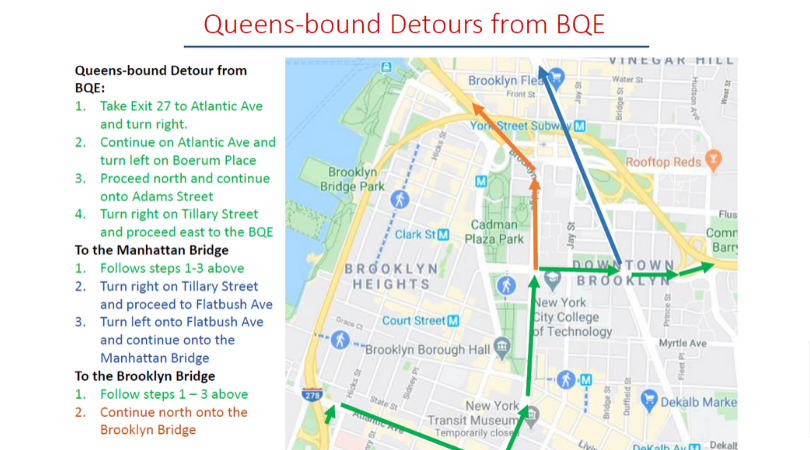 Beginning on 6/29, resurfacing of the BQE Queens-bound lanes btn Orange ...
