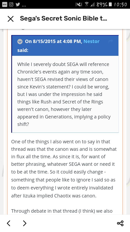 Sonic Loreposting On Twitter This Is From Sonic Stadium Forum Here