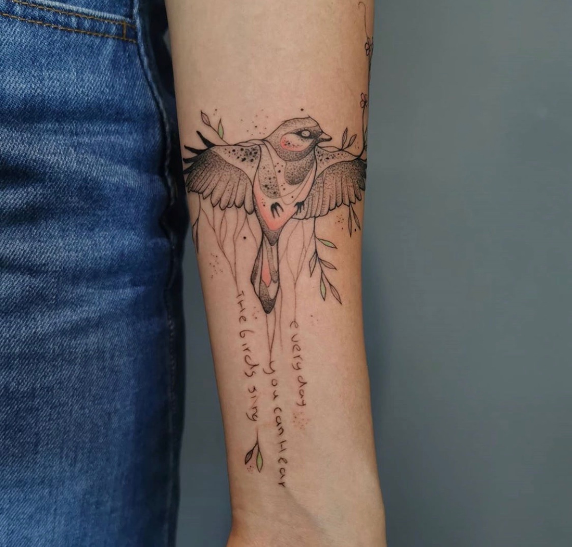 Singing Bird Tattoo