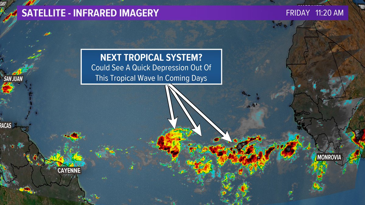Some markers pointing to possible development out of the Atlantic Main ...