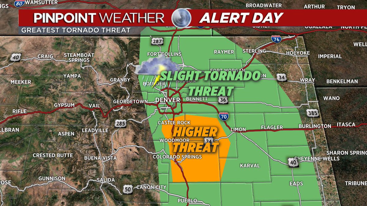 DENVER - *Pinpoint Weather Alert Day* for PM severe storms, with ...
