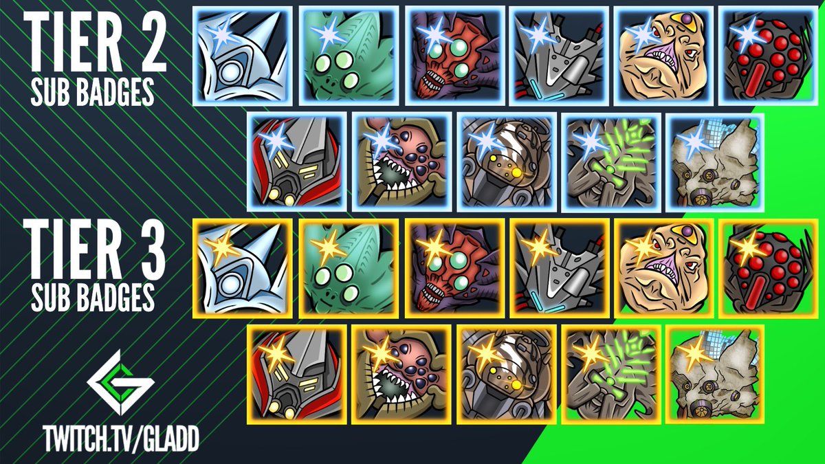 Tier Badges for Twitch Drawing & Illustration Digital Art ...