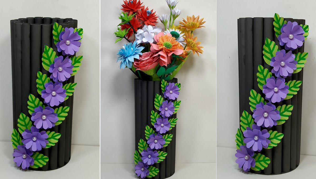 How To Make Flower Vase With Paper