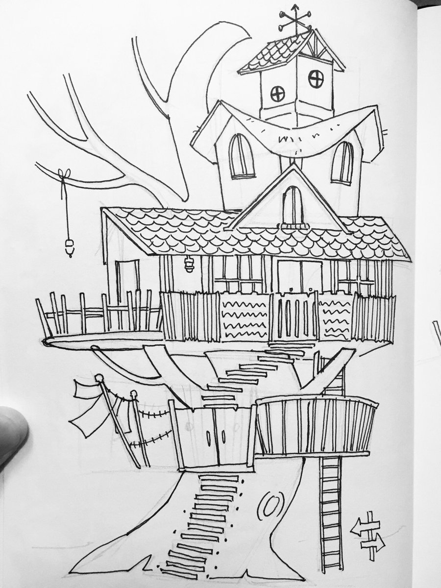 「learning how to draw buildings o(-