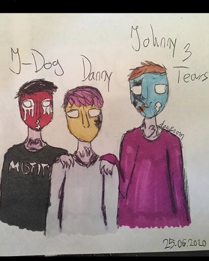 Hollywood Undead Johnny 3 Tears Drawing