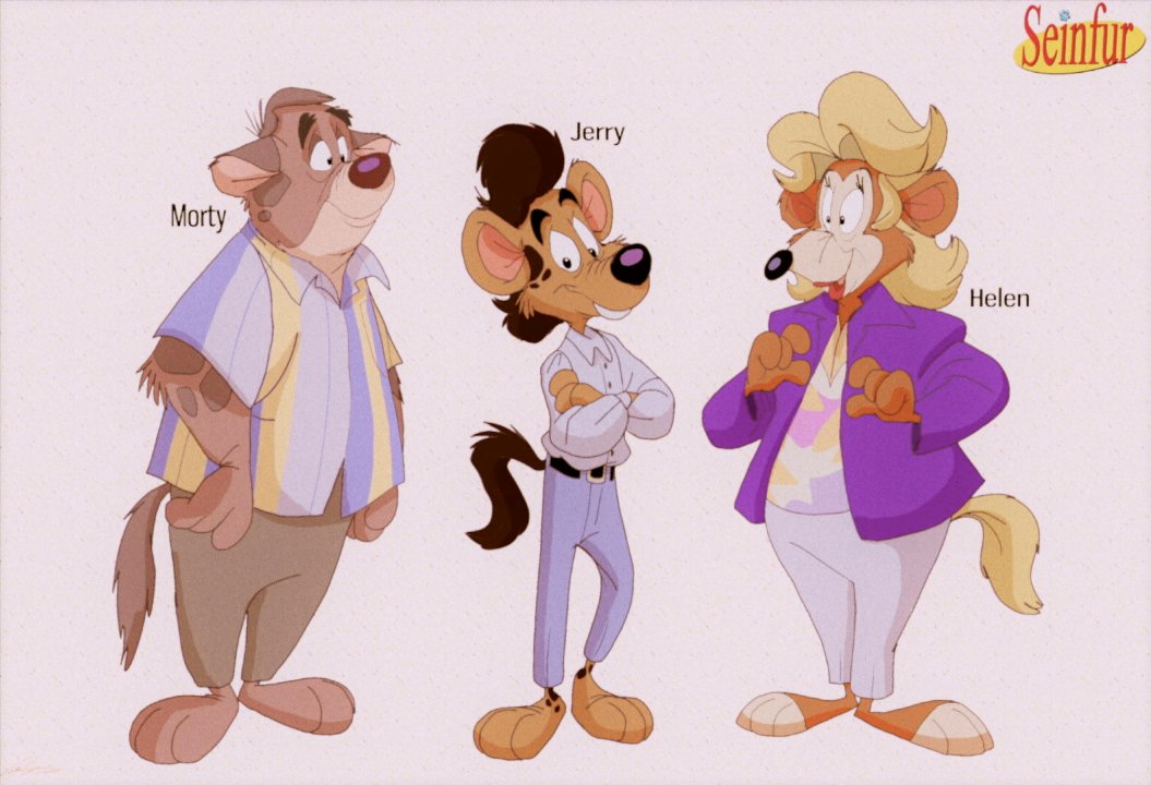 SeinFur families! The Seinfelds (Hyenas」|Kosmo Columbo Perry 🦊🧀のイラスト