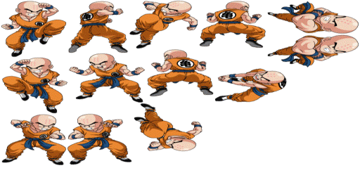 Krillin Dbz Sprites Sheets S.H. Figuarts S.H. Figuarts Dragon Ball Z
