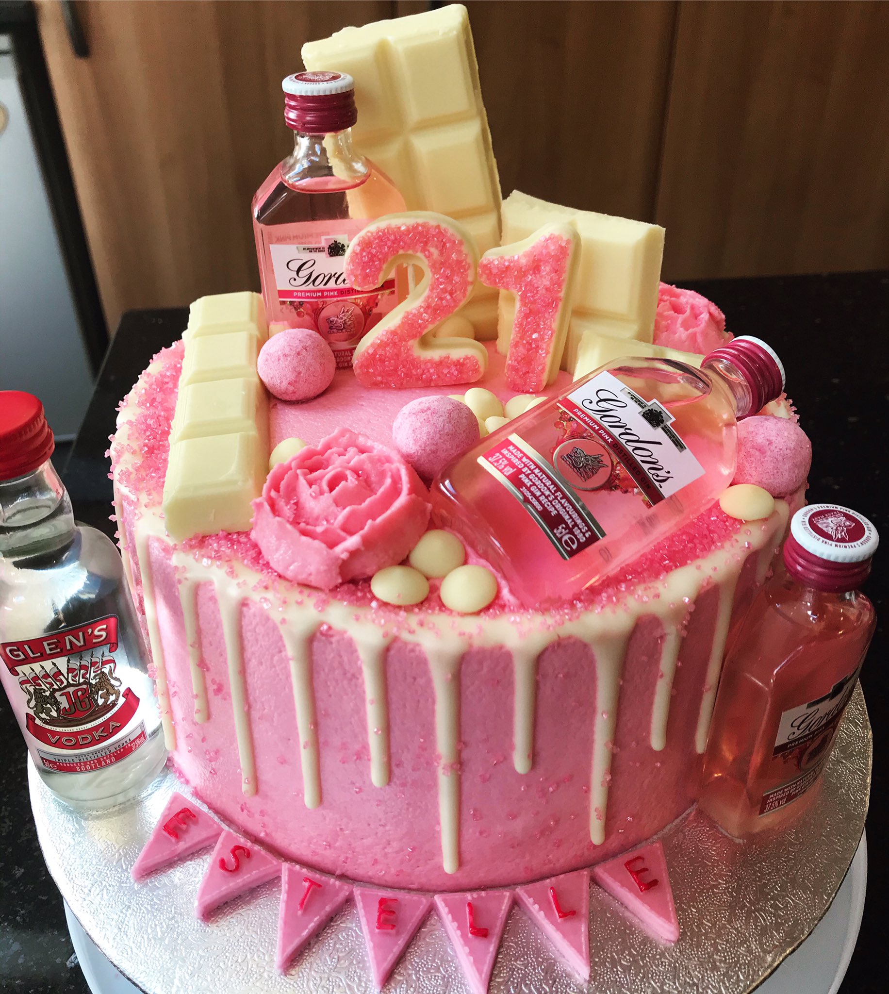 Pink 21st Birthday Cakes