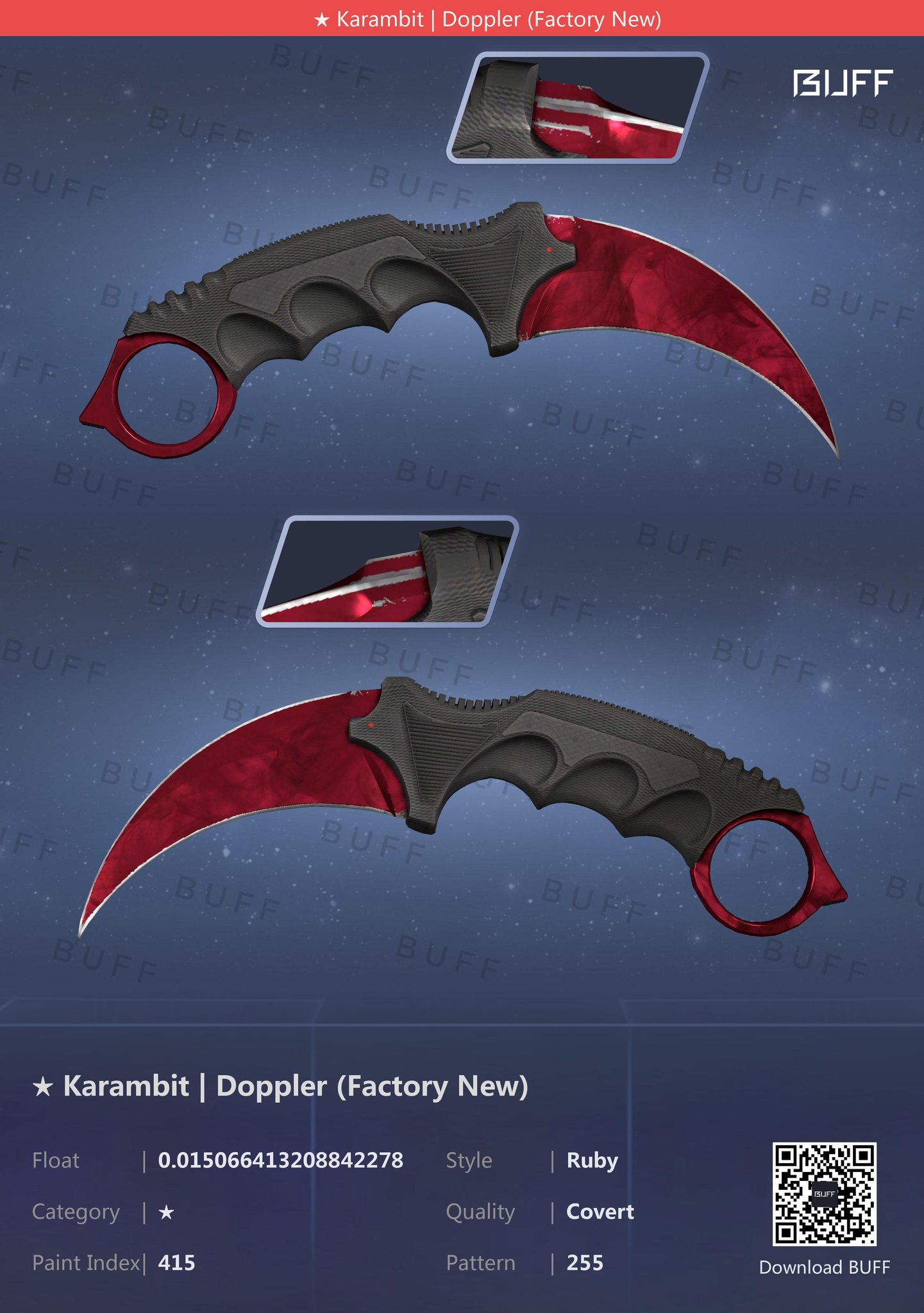 Karambit Doppler Ruby