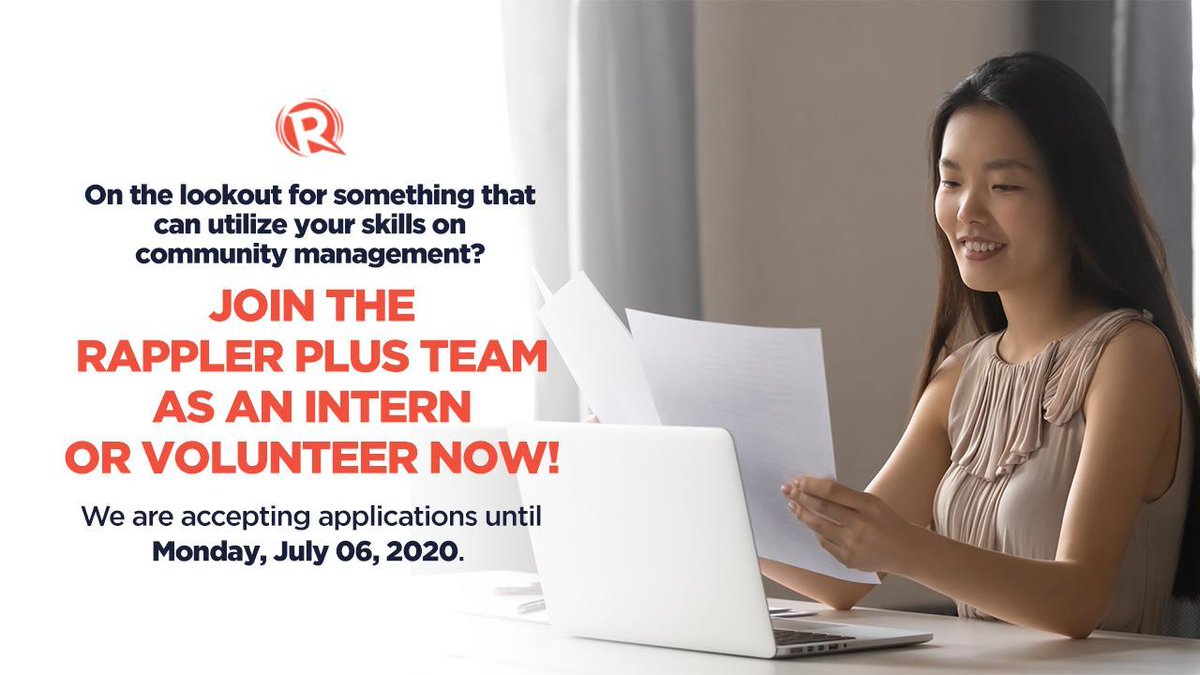 The Rappler Plus Team is looking for interns and volunteers! As part of ...