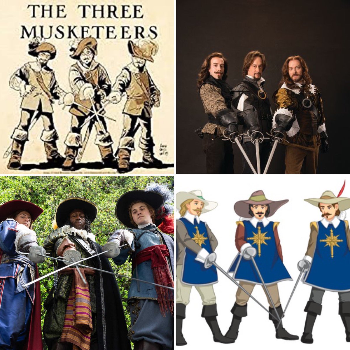 I wonder why the Three Musketeers are so often pictured carrying swords ...