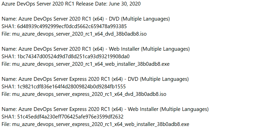 🔮WZor👁️ on Twitter: "@ThomasMaurer ️Azure DevOps Server 2020 RC1 is NOW available for download ...