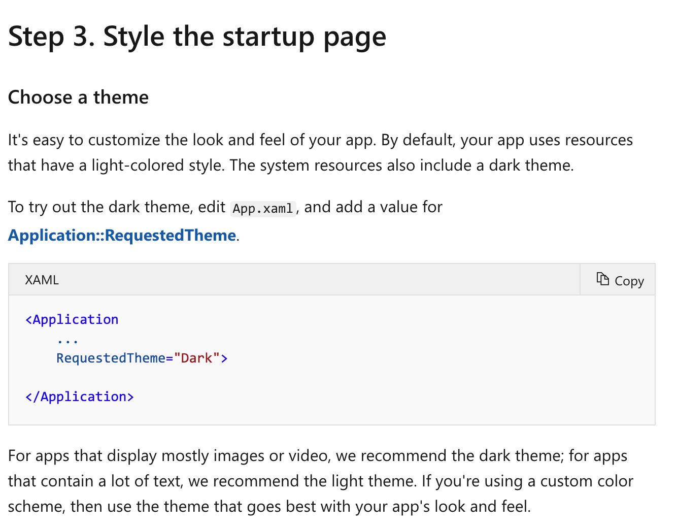 Windows Dev Docs On Twitter 56 Now For Some Style You Can Also Activate The Dark Theme If