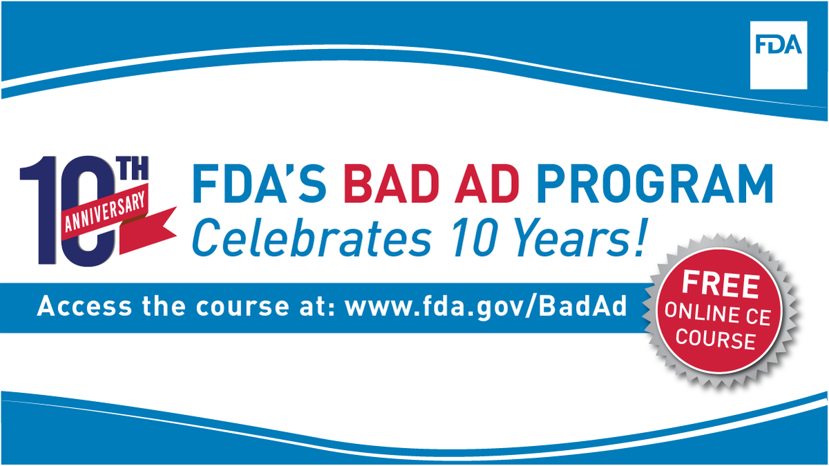 PRECISIONeffect on Twitter: "On the 10th anniversary of the #FDABadAd Program, the @US_FDA is ...