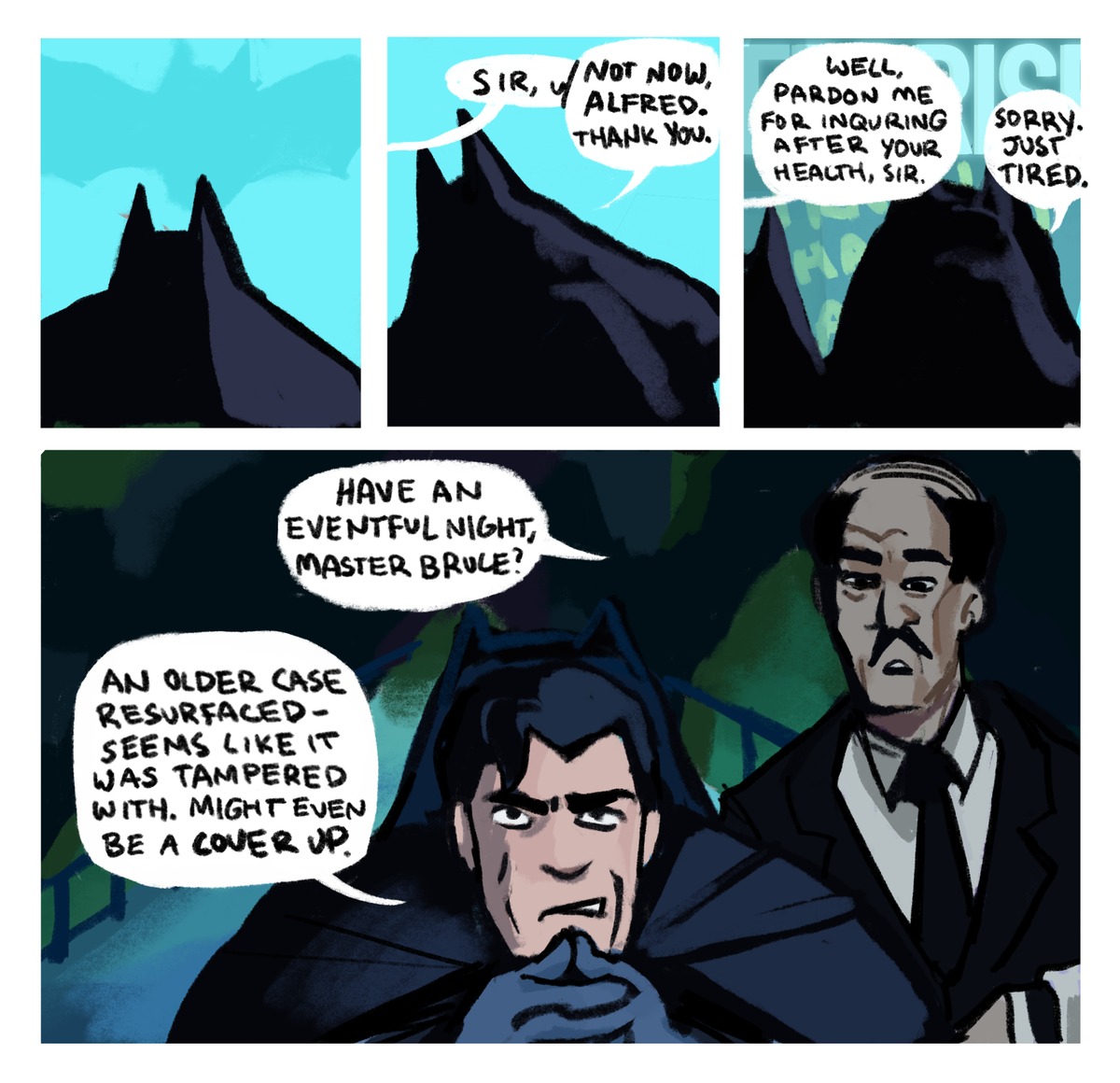 「episode 2 of my batman oc comic, tattletale telltale (1/2) 」oh bop oh ...