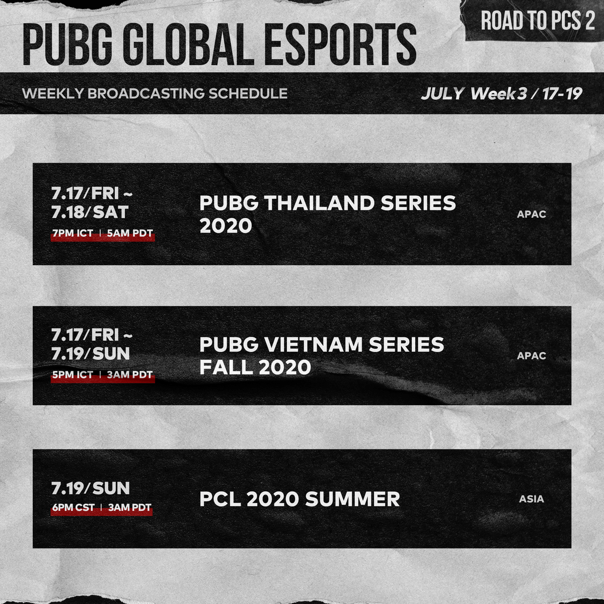 PUBG Esports on Twitter: "#PCS1 just ended, but The Road to #PCS2 is ahead! New teams will be ...