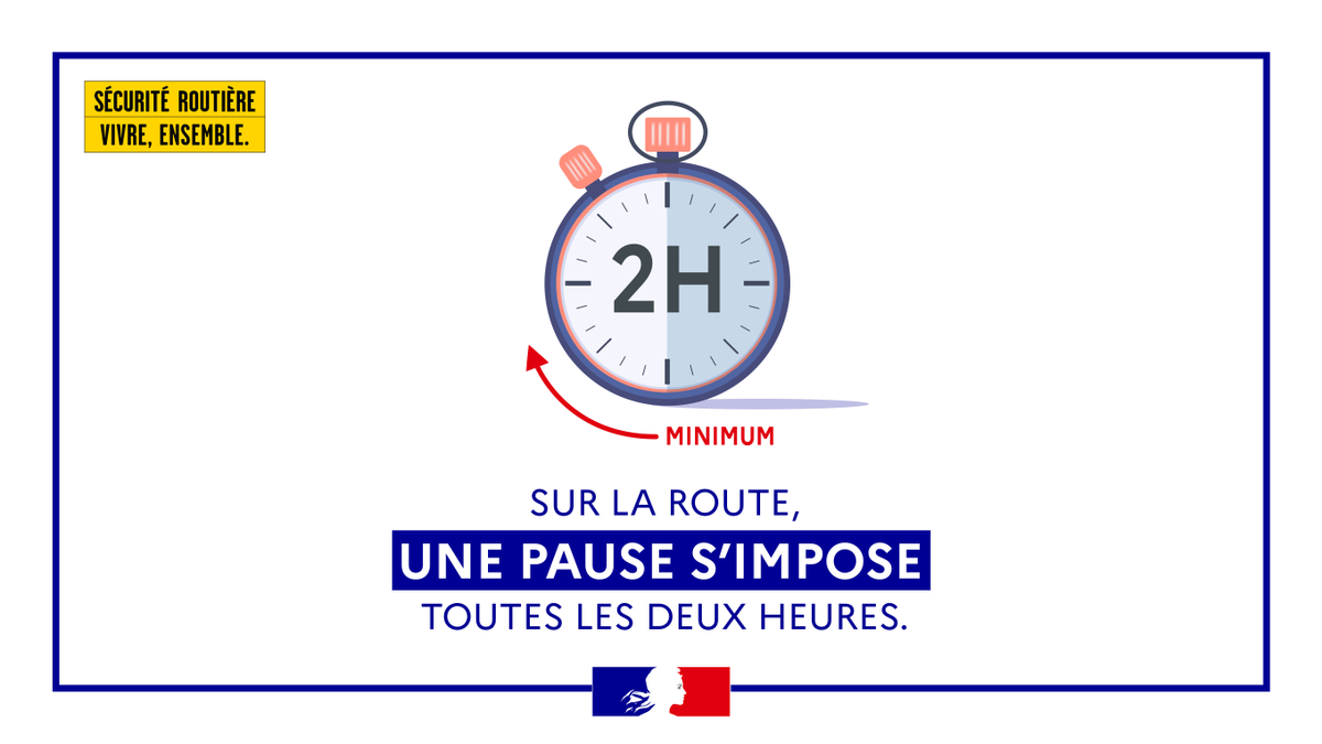 Sur la route des vacances, pensez à faire une pause au minimum toutes ...