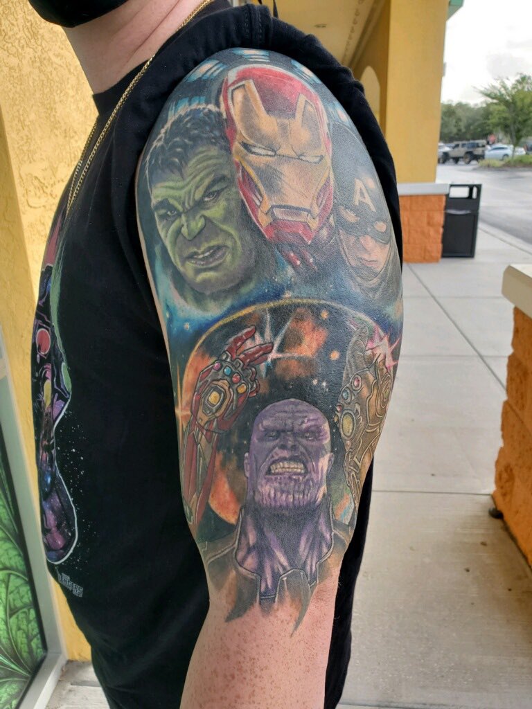 The Avengers Tattoo Sleeve