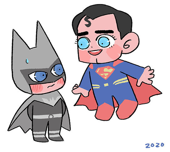 Chibi Superman And Batman