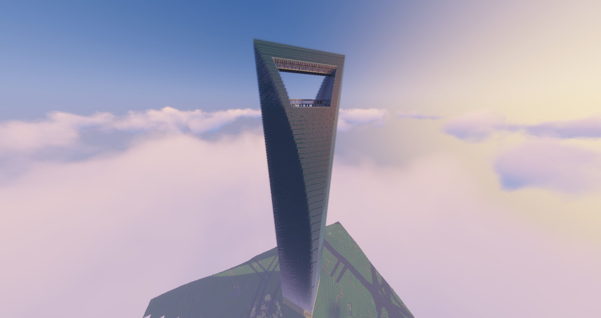 Shanghai World Financial Center Minecraft