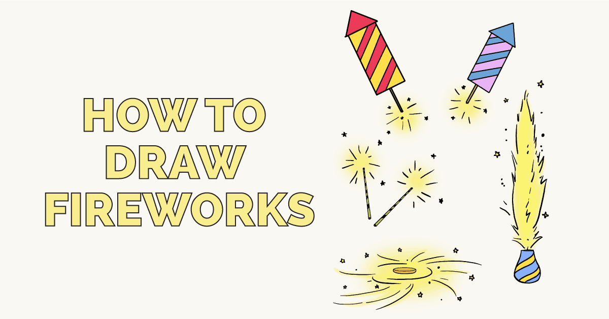 How To Draw Fireworks Step By Step Easy