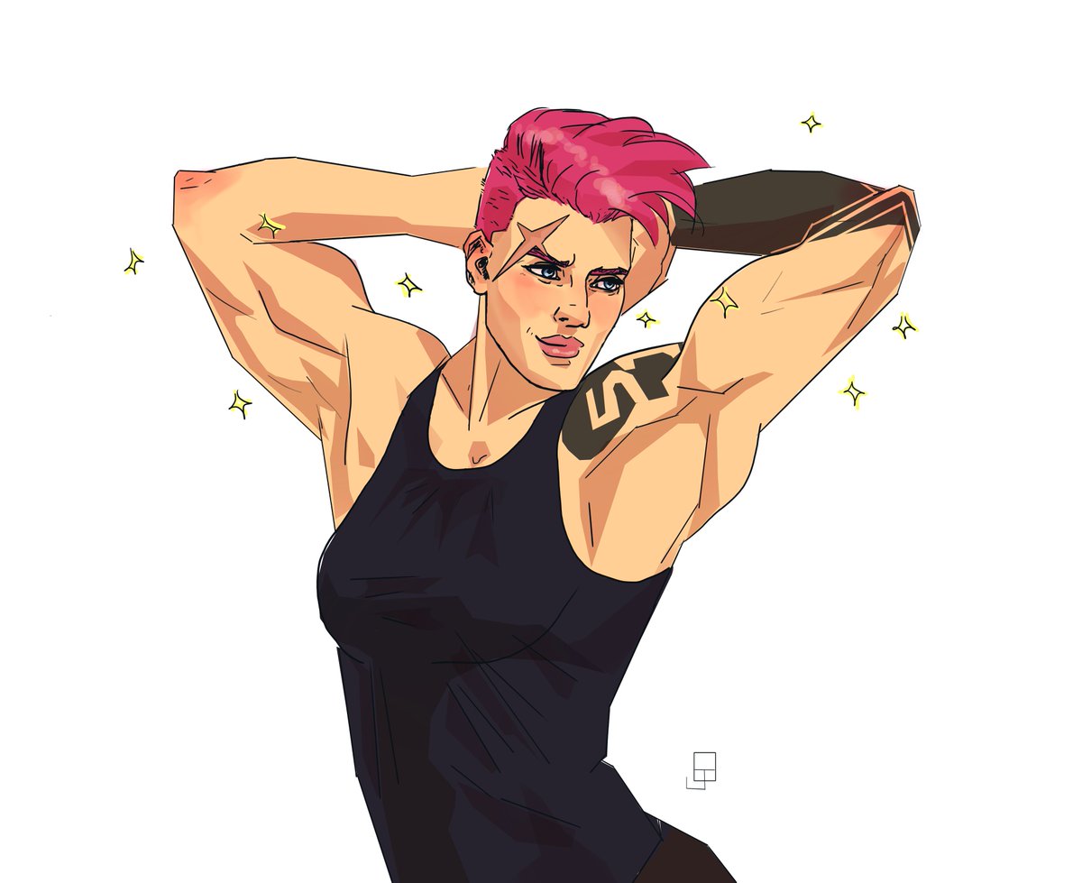 「in honor of everyone sharing buff ladies」|Jax👽 のイラスト