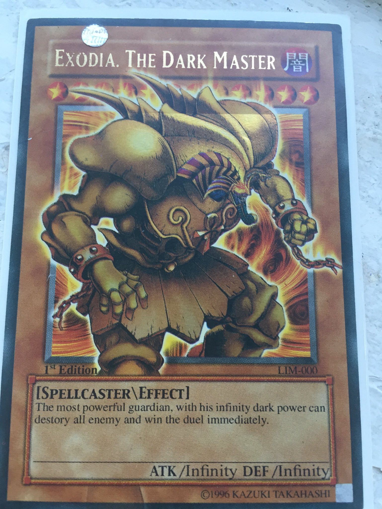 Yugioh Cards Exodia The Dark Master