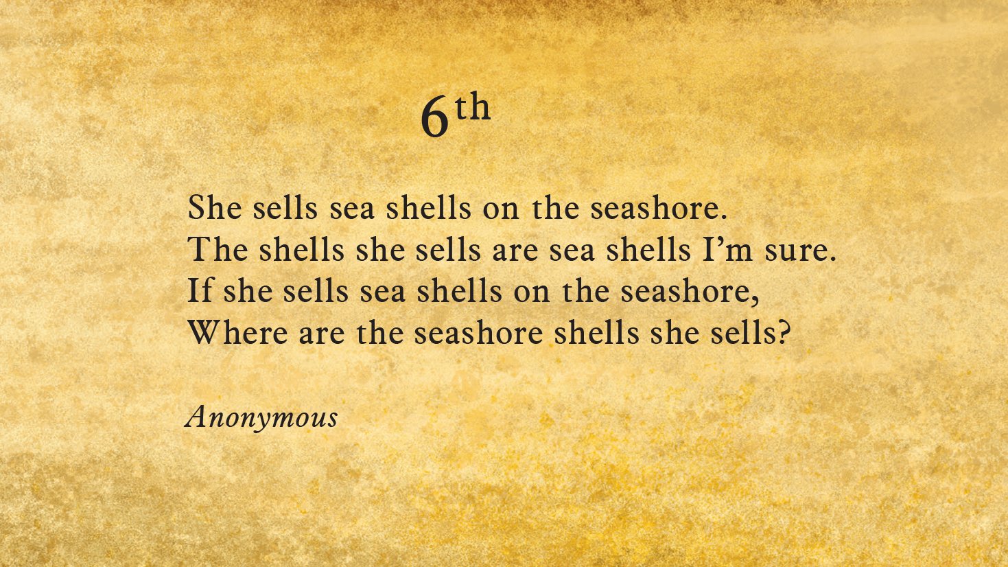 Sally Sells Seashells By The Seashore Sally Sells Seashells By...