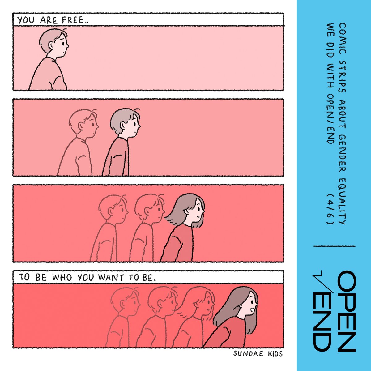 「Comic strips we did with OPEN/END ️????? a Japanese brand 」Sundae Kidsの漫画