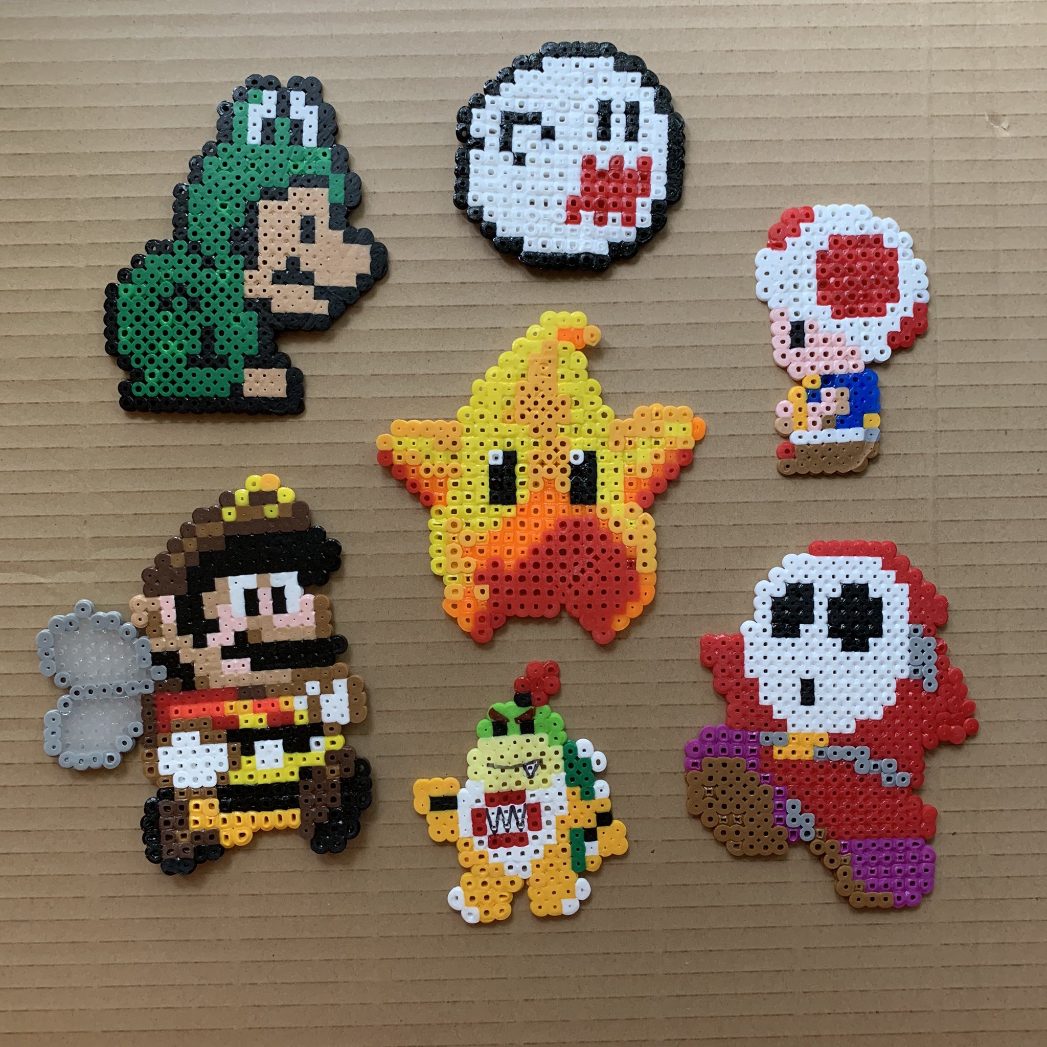 Perler Beads Mario Power Ups