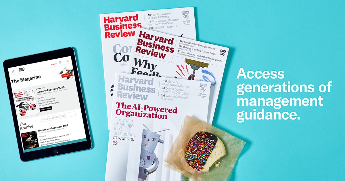 Subscribers get unlimited access to the entire HBR Magazine Archive ...