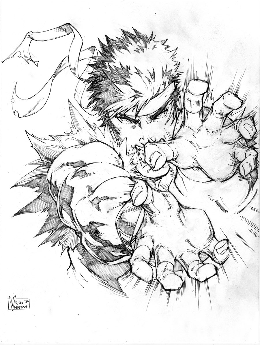 Ryu Hadouken Drawing