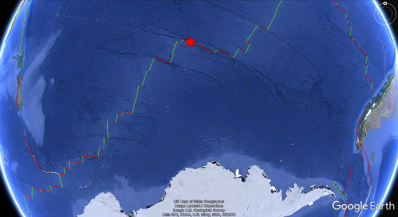 Pacific Antarctic Ridge Map