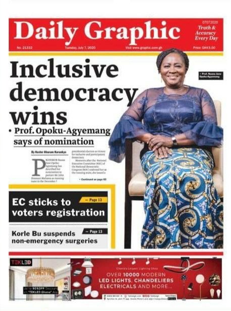 DAILY GRAPHIC NEWSPAPER FRONT PAGE