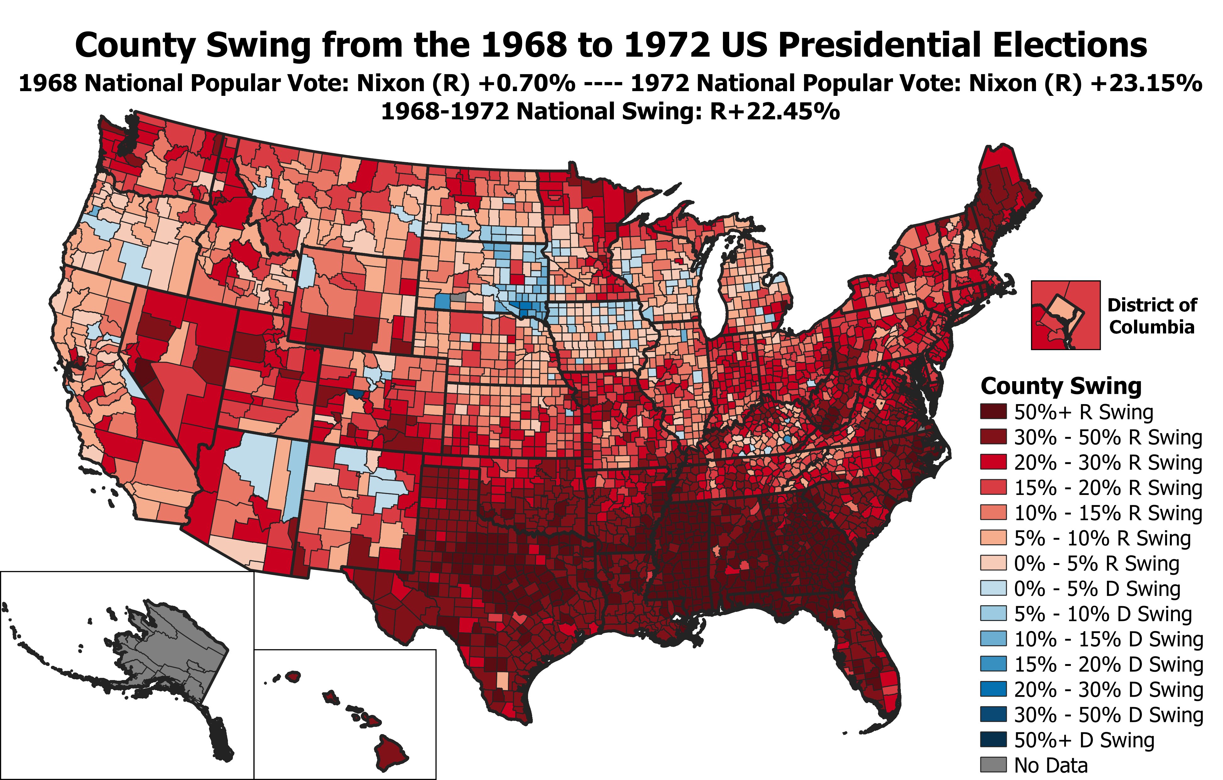 1972 Presidential Election Map