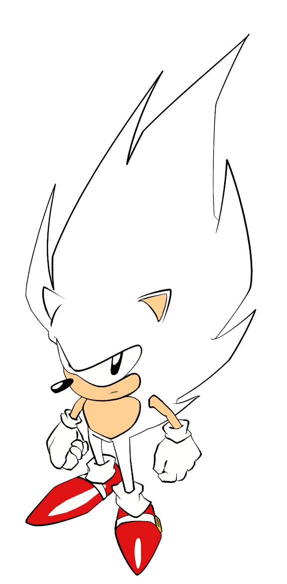 Super Saiyan Sonic Drawing