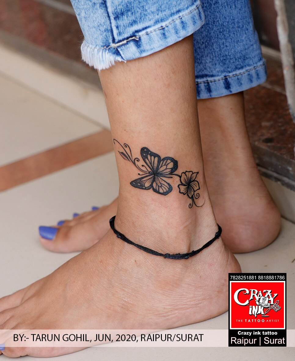 Butterfly Tattoo Designs On Foot