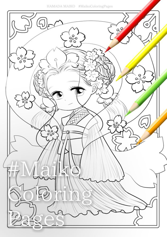 Maiko Coloring Pages (@MaikoColoring) さんのイラスト・マンガ作品まとめ (13 件) - Twoucan