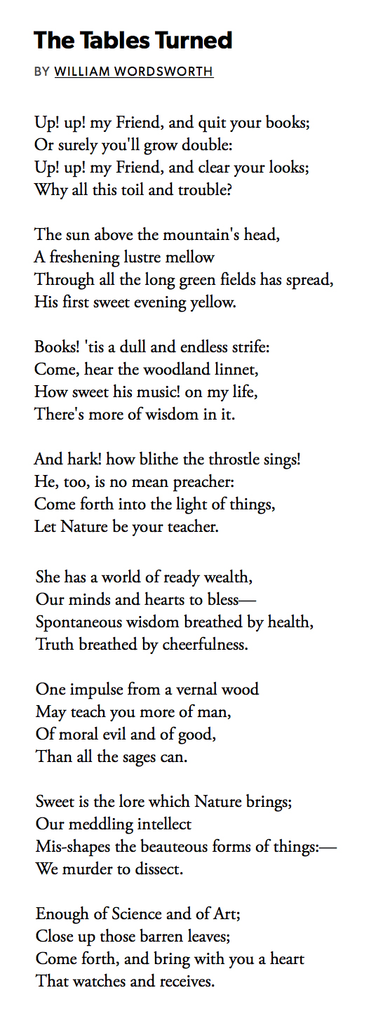 Samuel West On Twitter 349 The Tables Turned By William Wordsworth samuel-west-on-twitter-349-the-tables-turned-by-william-wordsworth