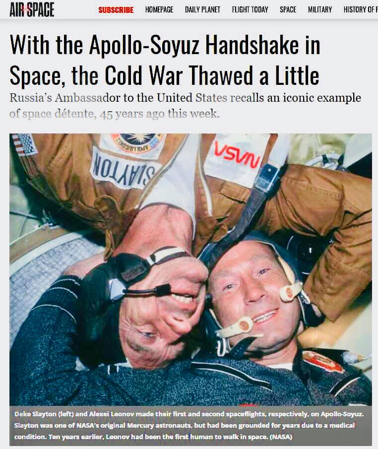 Apollo Soyuz Handshake
