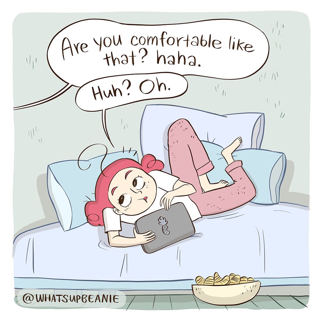 「That feeling when you decide to sit differently and nothing 」Beanie 🐶の漫画