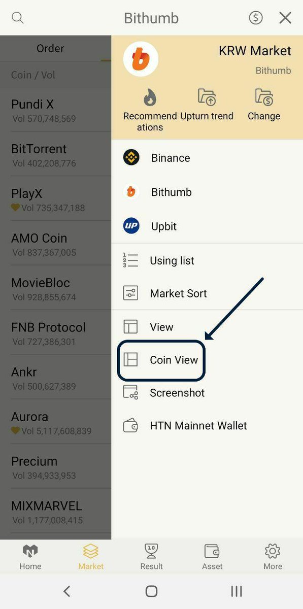 You can now select the coin name, volume, and pair by pressing Coin ...