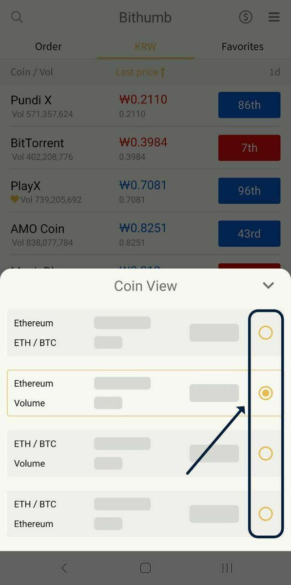 You can now select the coin name, volume, and pair by pressing Coin ...
