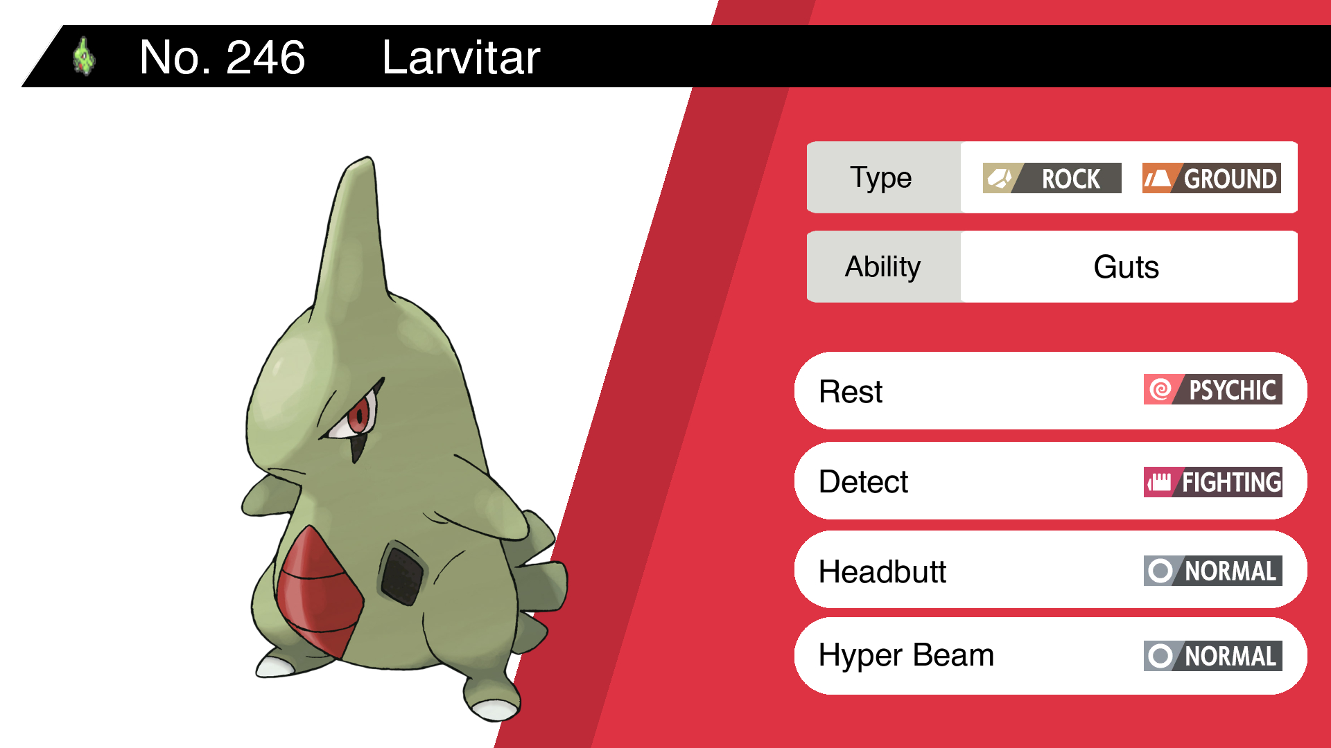 Larvitar Evolution Chart