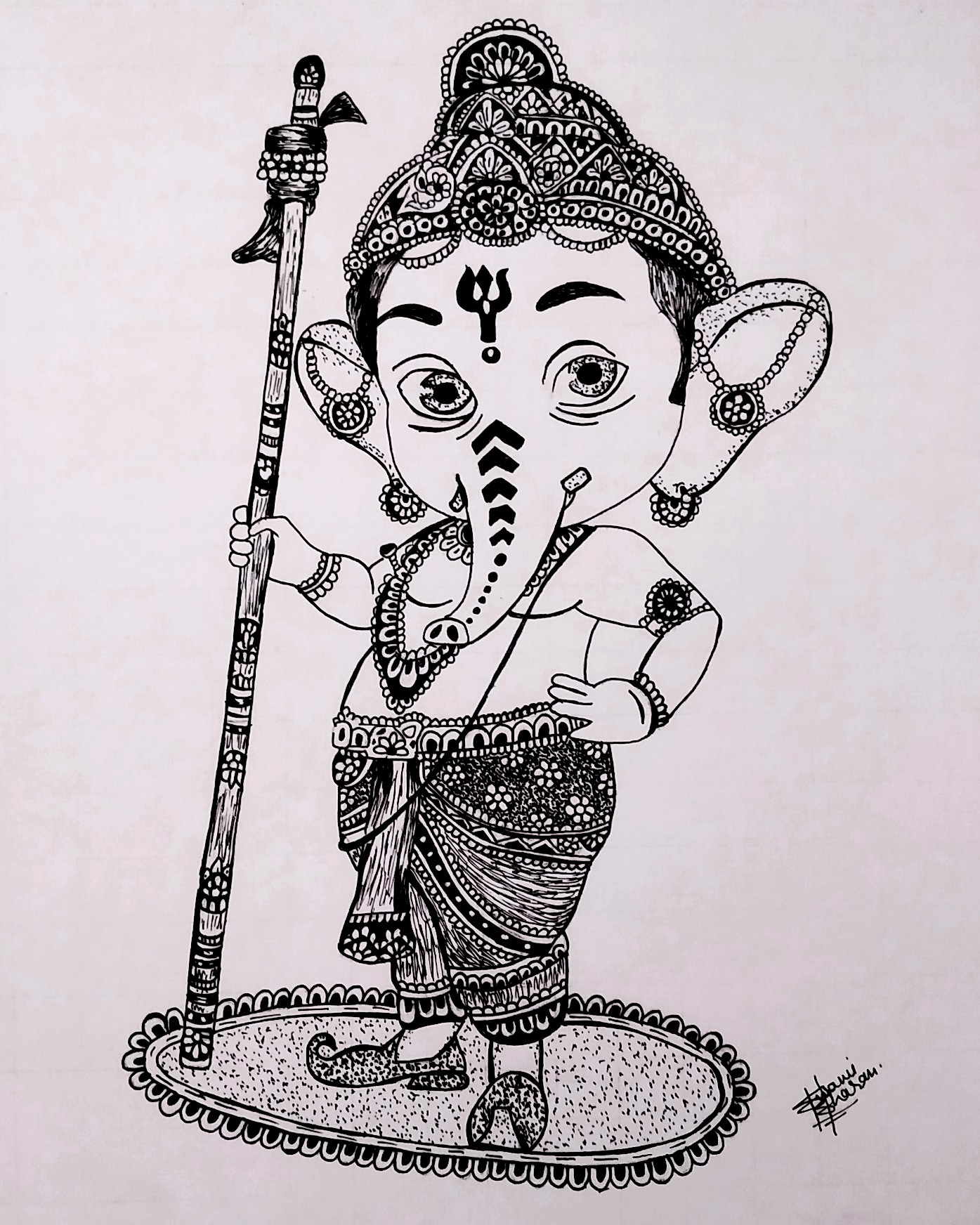 Lord Ganesha Mandala Art, Ganesh Art Paintings, Mandala Art, 47% OFF